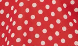 EDIKTED Polka Dot Halter Top - Red-and-white