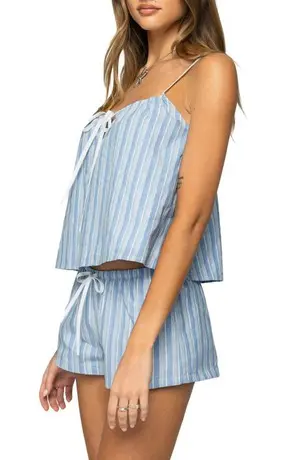 EDIKTED Striped Cotton Camisole