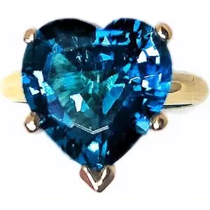 Fry Powers Heart Gemstone Ring - Blue Topaz