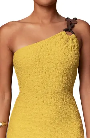 JLUXLABEL One-shoulder Maxi Dress With Beaded Strap