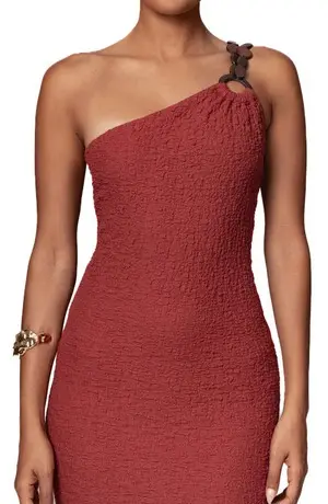 JLUXLABEL One-shoulder Maxi Dress With Beaded Strap