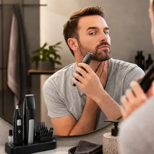 PURSONIC Grooming Essentials Bundle With 10-piece Trimming Kit & 4-piece Beard Care Set