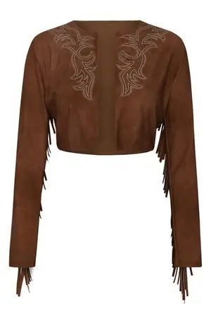 L'Agence Adeline Bolero Crop Jacket