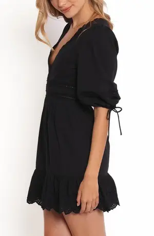 PETAL & PUP Estella Lace Trim Mini Dress