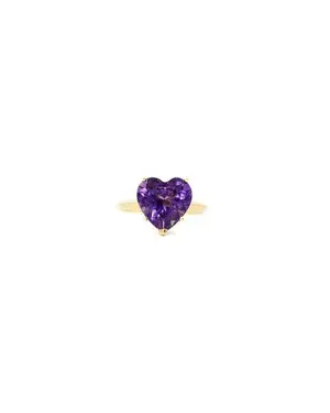 Fry Powers Heart Gemstone Ring - Amethyst