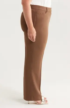 TAHARI ASL Woven Straight Leg Pants