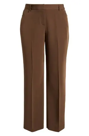 TAHARI ASL Woven Straight Leg Pants