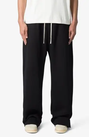 Mnml Washed Cotton Ultra Baggy Sweatpants - Black