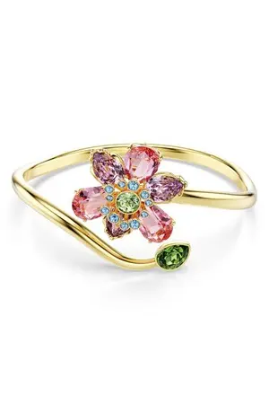SWAROVSKI Idyllia Crystal Flower Bypass Bracelet - Multicolored