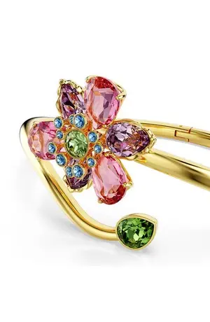 SWAROVSKI Idyllia Crystal Flower Bypass Bracelet - Multicolored