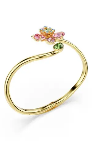 SWAROVSKI Idyllia Crystal Flower Bypass Bracelet - Multicolored