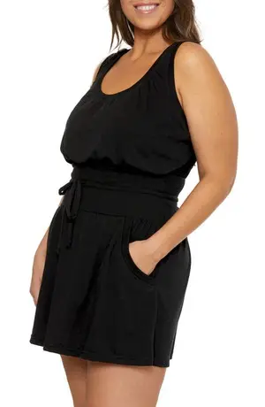 BECCA By Rebecca Virtue Beach Date Tie Waist Cover-up Minidress