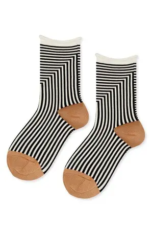 Hansel From Basel Corbusier Stripe Crew Socks