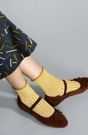 Hansel From Basel Corbusier Stripe Crew Socks