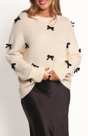 Petal & Pup Bow Sweaters For Women