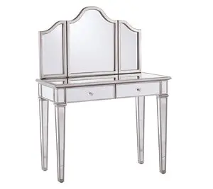 SEI FURNITURE Sei Kalla Mirrored Vanity Set With Storage - One-color