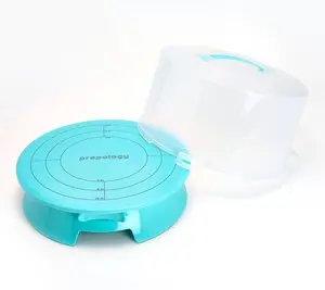 PREPOLOGY As Is Rotating Cake Stand W/carry Lid