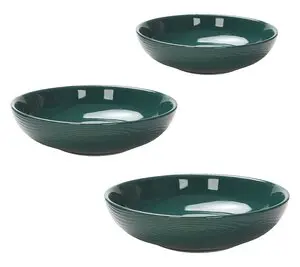 TEMP-TATIONS As Is Woodland Set Of 3 Shallow Nesting Bowlset - One-color