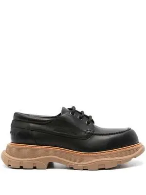 Alexander McQueen Lace-Up Leather Shoes - Black