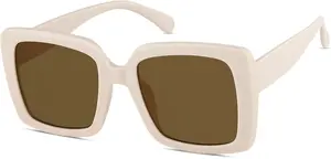 Zenni Oval Full Rim Sunglasses - Cream