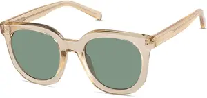 Zenni ZENNI Oval Full Rim Sunglasses Orange