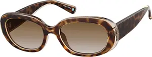 Zenni Oval Full Rim Sunglasses - Tortoiseshell