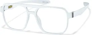Zenni Aviator Full Rim Frame Glasses - White