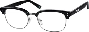 Zenni Retro Browline Eyeglasses - Black