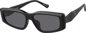 Zenni Rectangle Full Rim Sunglasses Black
