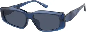 Zenni Rectangle Full Rim Sunglasses - Blue
