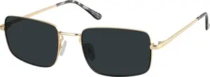 Zenni Round Stainless Steel Full Rim Sunglasses - Black