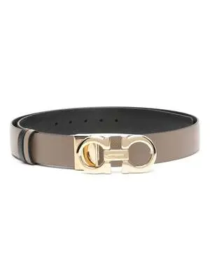 FERRAGAMO Salvatore Ferragamo Reversible Gancini Belt Beige
