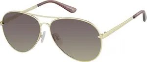 Zenni Aviator Full Rim Sunglasses - Gold