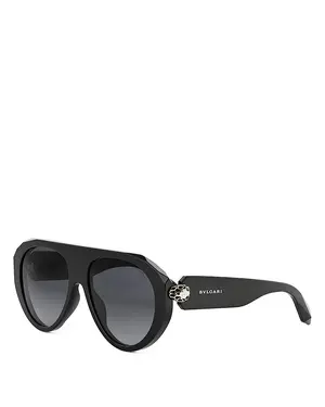 BVLGARI Serpenti Forever Pilot Sunglasses - Black/smoke