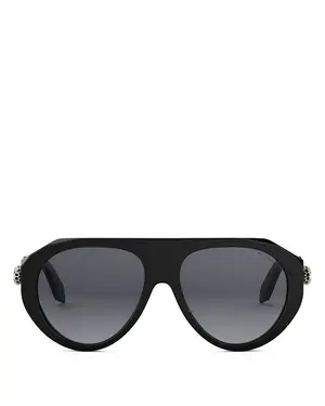 BVLGARI Serpenti Forever Pilot Sunglasses - Black/smoke