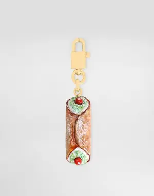 Dolce & Gabbana Sicily Cannolo Charm Keychain - Multicolor