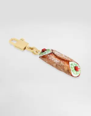 Dolce & Gabbana Sicily Cannolo Charm Keychain - Multicolor