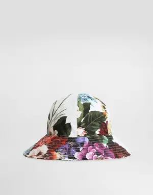 Dolce & Gabbana Flower- Poplin Wide-brim Hat