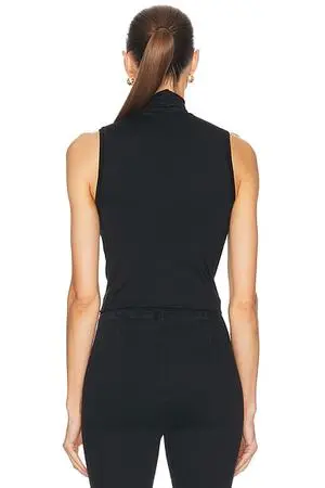Eterne Harlow Turtleneck Tank Top - Black