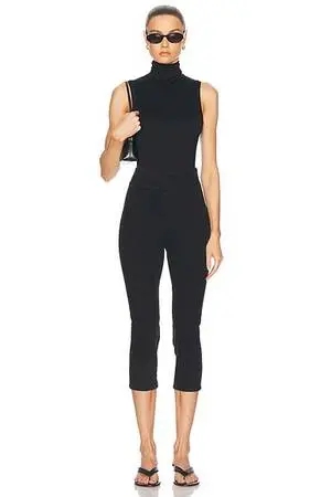 Eterne Harlow Turtleneck Tank Top - Black