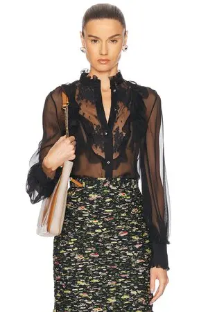 Black Sheer Blouse Blouses