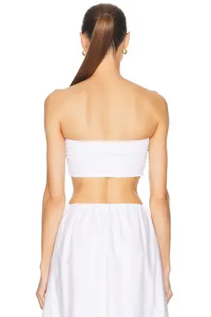 Enza Costa Essential Bandeau Top - White