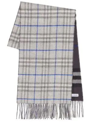 Burberry Burberry Check Scarf In Grey Grey & Off Black