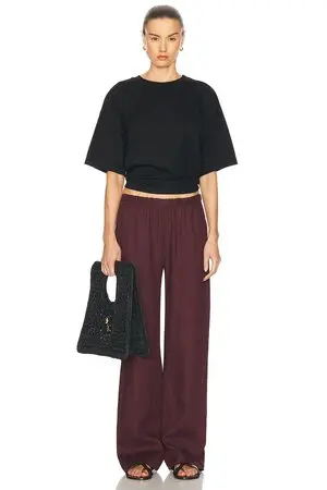 Enza Costa Supima Curve Tee - Black