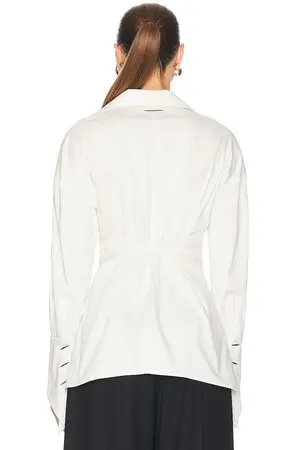 GRACE LING Pierced Dagger Oversized Wrap Shirt