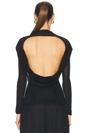 JEAN PAUL GAULTIER Backless Long Sleeve Top