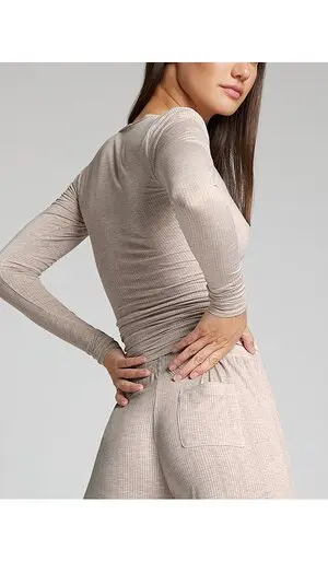 NEGATIVE UNDERWEAR Whipped Henley - Beige