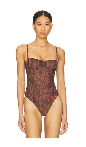 Good American Mesh Bustier Bodysuit