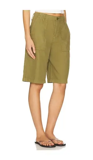 Good American Lite Linen Bermuda Shorts