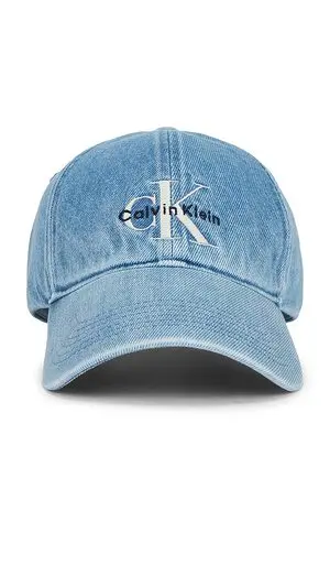 Calvin Klein Monologo Baseball Cap - Denim-medium